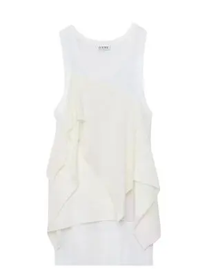 Loewe Layered Ruffled Top - White
