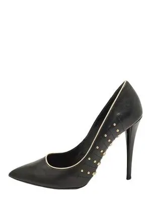 Saint Laurent Leather Heeled Pumps - Black