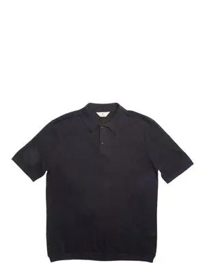 BLUE DE GÊNES Diamond-knit Polo Shirt - Blue