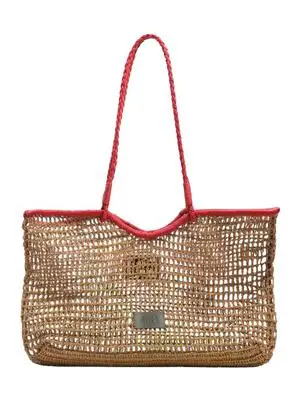 Bimba Y Lola Large Woven Design Tote Bag - Neutrals