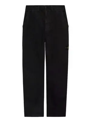Stone Island Logo Patch Jeans - Black