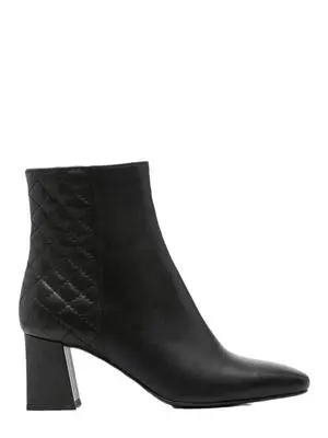 SERGIO MORETTI FIRENZE Quilted Leather Ankle Boots - Black