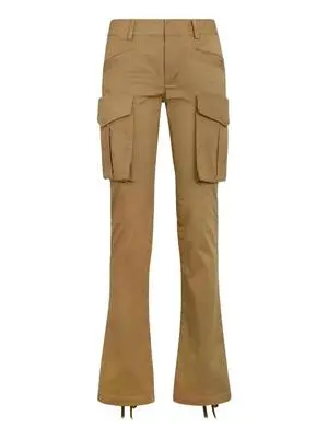 Dsquared2 Cotton Cargo Pants With Corset Lacing Detail - Neutrals