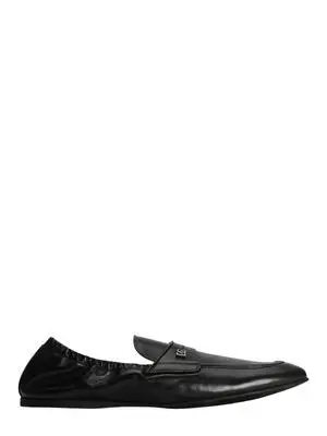 Dolce & Gabbana Dolce & Gabbana Calfskin Slippers Black