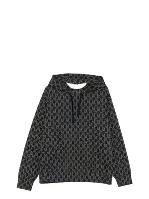 Emporio Armani Monogram Hoodie - Black