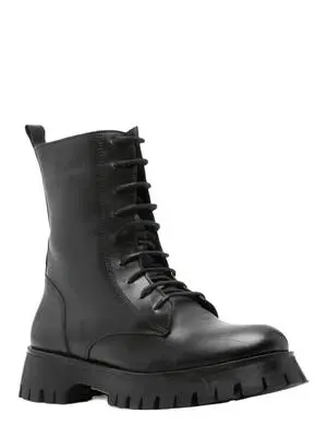 SERGIO MORETTI FIRENZE Combat Boots - Black