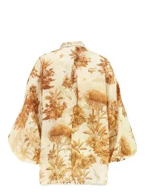 Zimmermann Indra Tie-neck Blouse - Neutrals