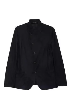 Emporio Armani Buttoned Wool Jacket - Blue
