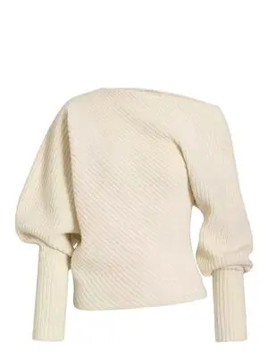 ALBERTA FERRETTI Alberta Ferretti Floral Appliqué Puff-Sleeve Sweater