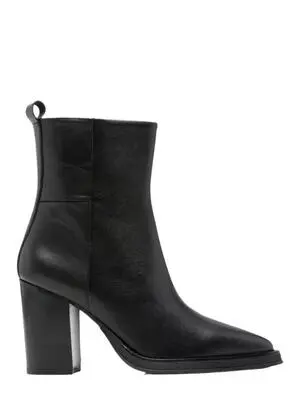 SERGIO MORETTI FIRENZE Pointed-toe Block-heel Ankle Boots - Black