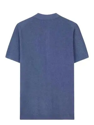 NOWADAYS Ribbed-knit Polo Shirt - Blue