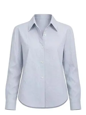 WE-AR4 Crinkled-effect Button-down Shirt - Blue