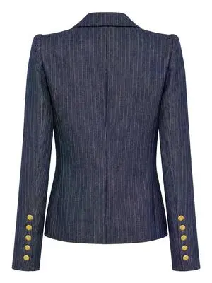 L'Agence Solar Double-breasted Blazer - Blue