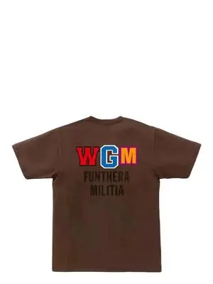 A BATHING APE Shark Cotton T-shirt - Brown