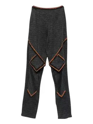 KIKO KOSTADINOV Contrast-trim Panelled Trousers - Black