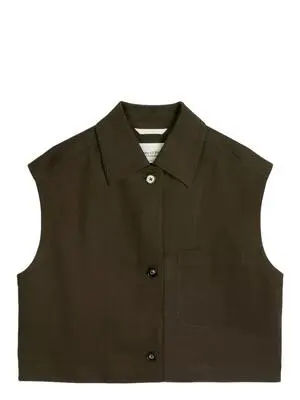 Marc O'polo Cropped Gilet - Green
