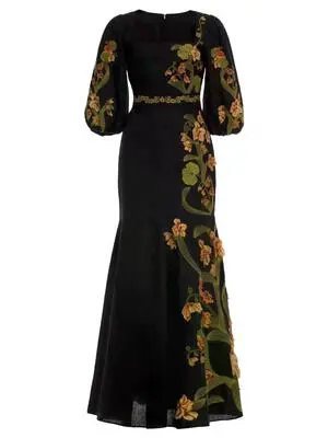 Agua Bendita Clavel Cordillera Maxi Dress - Black