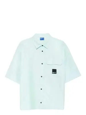 Karl Lagerfeld Logo-patch Short-sleeve Shirt - Blue
