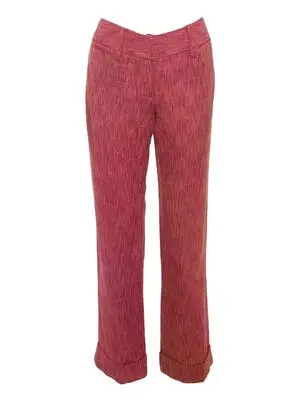 Dolce & Gabbana Pink Tweed Trousers - Red