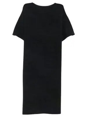 Fabiana Filippi Metallic Thread Short Sleeve Midi Dress - Blue