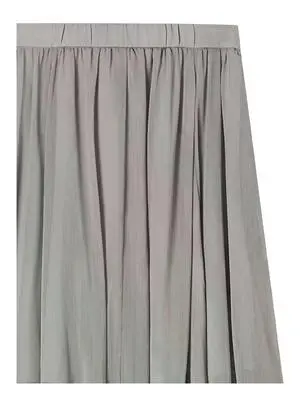 B+AB Long Button-front Pleated Skirt - Grey
