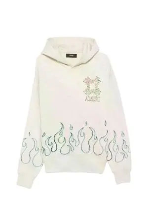 Amiri Flame Print Hoodie - Neutrals
