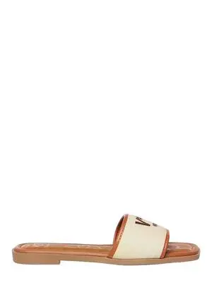 V°73 Logo-embroidered Sandals - Neutrals