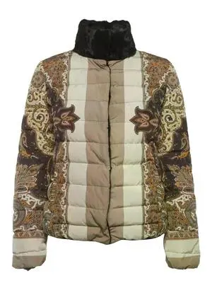 Etro Paisley Print Padded Jacket - Neutrals