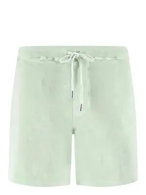 Fedeli Terry Cloth Drawstring Shorts - Green
