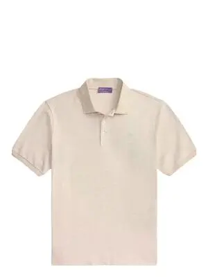 Ralph Lauren Purple Label Logo-embroidered Piqué Polo Shirt - Neutrals
