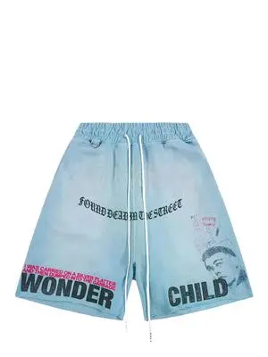 PALY Bobby Driscoll Graphic Print Shorts - Blue