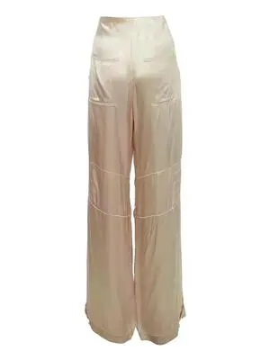 Fendi Satin Buckle Detail Cargo Pants - Pink