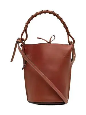 Loewe Calfskin Anagram Gate Bucket Bag Satchel - Brown