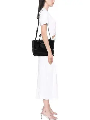 Prada Glace Calf Twin Pocket Double Handle Satchel - Black