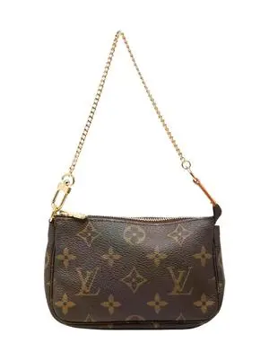 LOUIS VUITTON Monogram Mini Pochette Accessoires Handbag - Brown