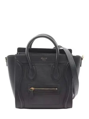 Celine Luggage Nano Shopper Bag - Black