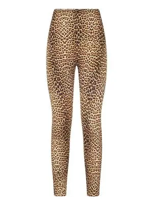 Roberto Cavalli Animal Print Elasticated Waistband Trousers - Neutrals