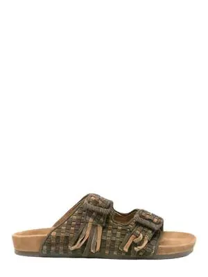 BAZISZT Basziszt Woven Sandals With Fringed Detailing - Brown