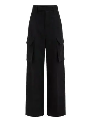 Rick Owens Cargo Pocket High-waisted Trousers - Black