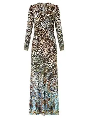 Camilla Leopard-print Maxi Dress - Neutrals