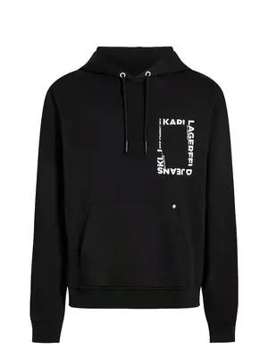 Karl Lagerfeld Logo-print Drawstring Hoodie - Black