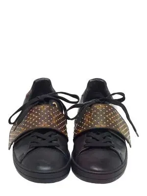 LOUIS VUITTON Monogram Studded Front Row Sneakers - Black