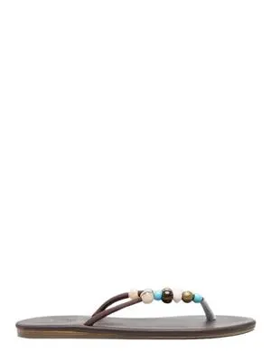 ANCIENT GREEK SANDALS Saionara Bead-embellishment Sandals - Brown