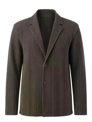 Issey Miyake Wool Like Light Plissé Notched-lapel Blazer - Brown