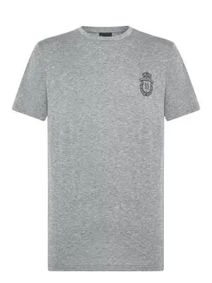 BILLIONAIRE Logo-embroidered Crew-neck T-shirt - Grey