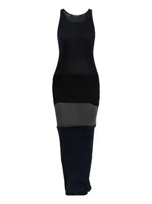 Balenciaga Ribbed Layered Dress - Black