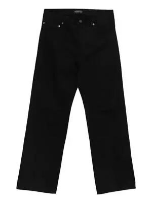 Balenciaga Curved Knee Tailored Trousers - Black