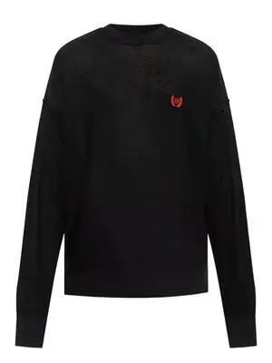 Balenciaga Embroidered Silk-blend Jumper - Black