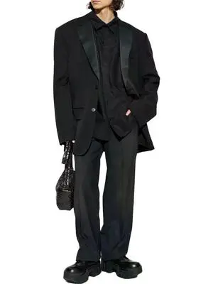 Balenciaga Charcoal Straight-leg Trousers - Grey