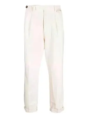 Brunello Cucinelli Pleated Cuffed Trousers - Neutrals